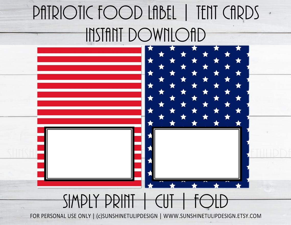 Printable 4th of July Decorations Printable Patriotic Party - Etsy