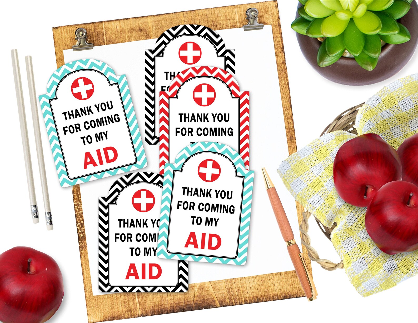 School Nurse Thank You Tags | Nurse Gift Tags | “thanks for Coming to ...