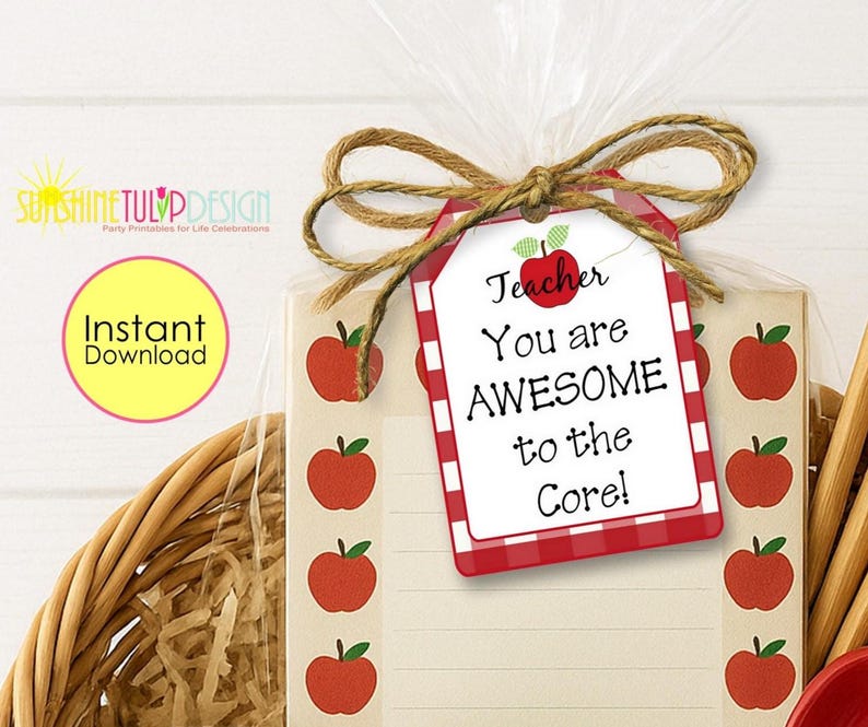 Printable Teacher Appreciation Tags, Teacher You Are Awesome to the ...
