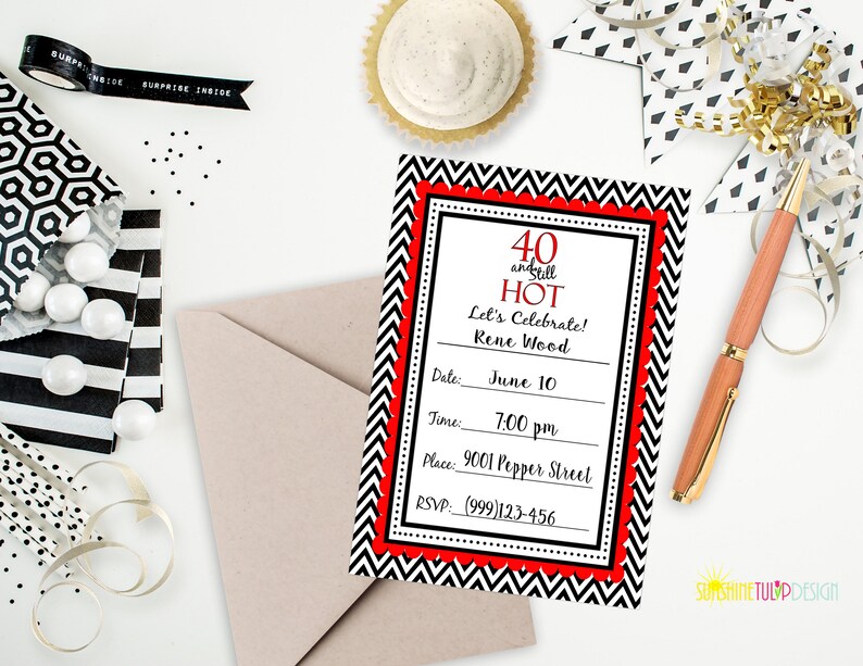 Printable 40th Birthday Party Collection Printable 40 and - Etsy