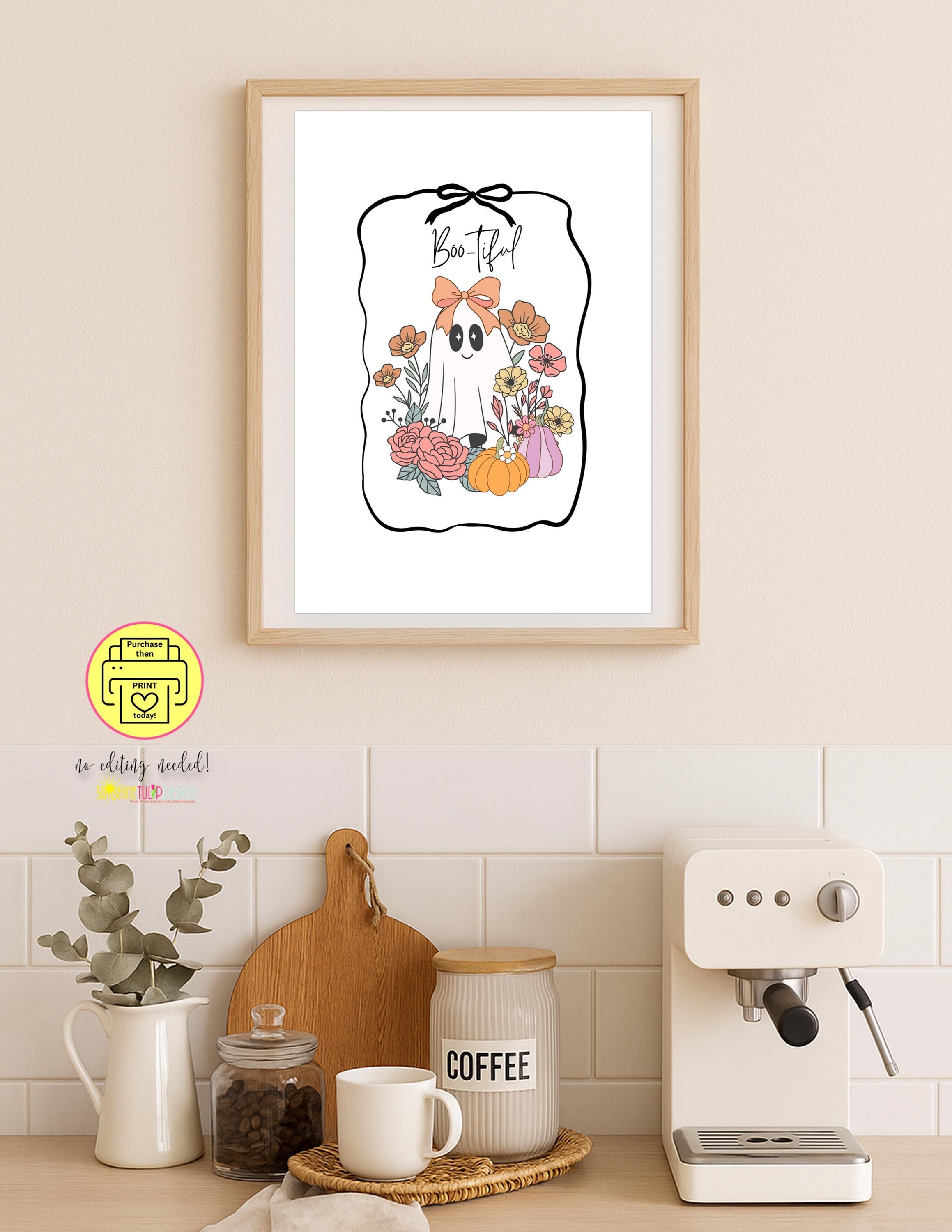 Too Cute to Spook Wall Art Set | Pastel Halloween Printable Decor ...