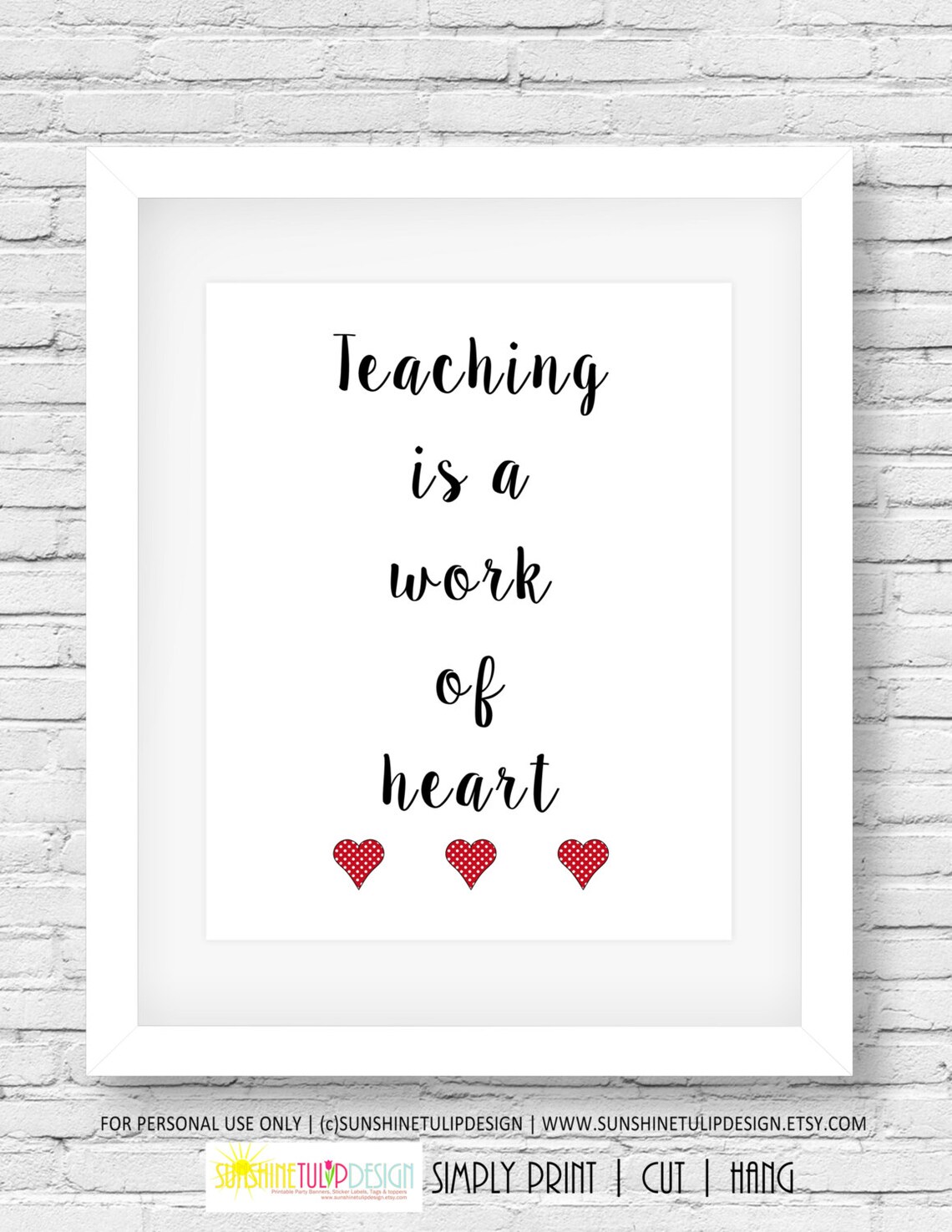 Printable Teacher Appreciation Wall Decor Print Art for - Etsy