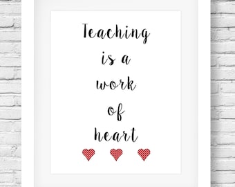 Printable Teacher Appreciation Wall Sign Decor Print Art | Etsy