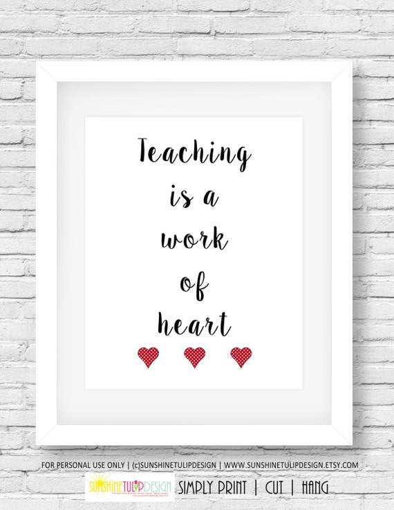 Printable Teacher Appreciation Wall Decor, Print Art for Classroom or ...