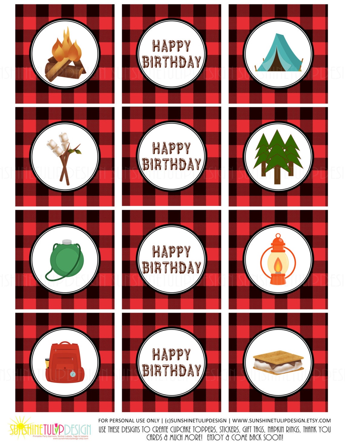 Printable Campout Birthday Camping Birthday Camp Birthday | Etsy