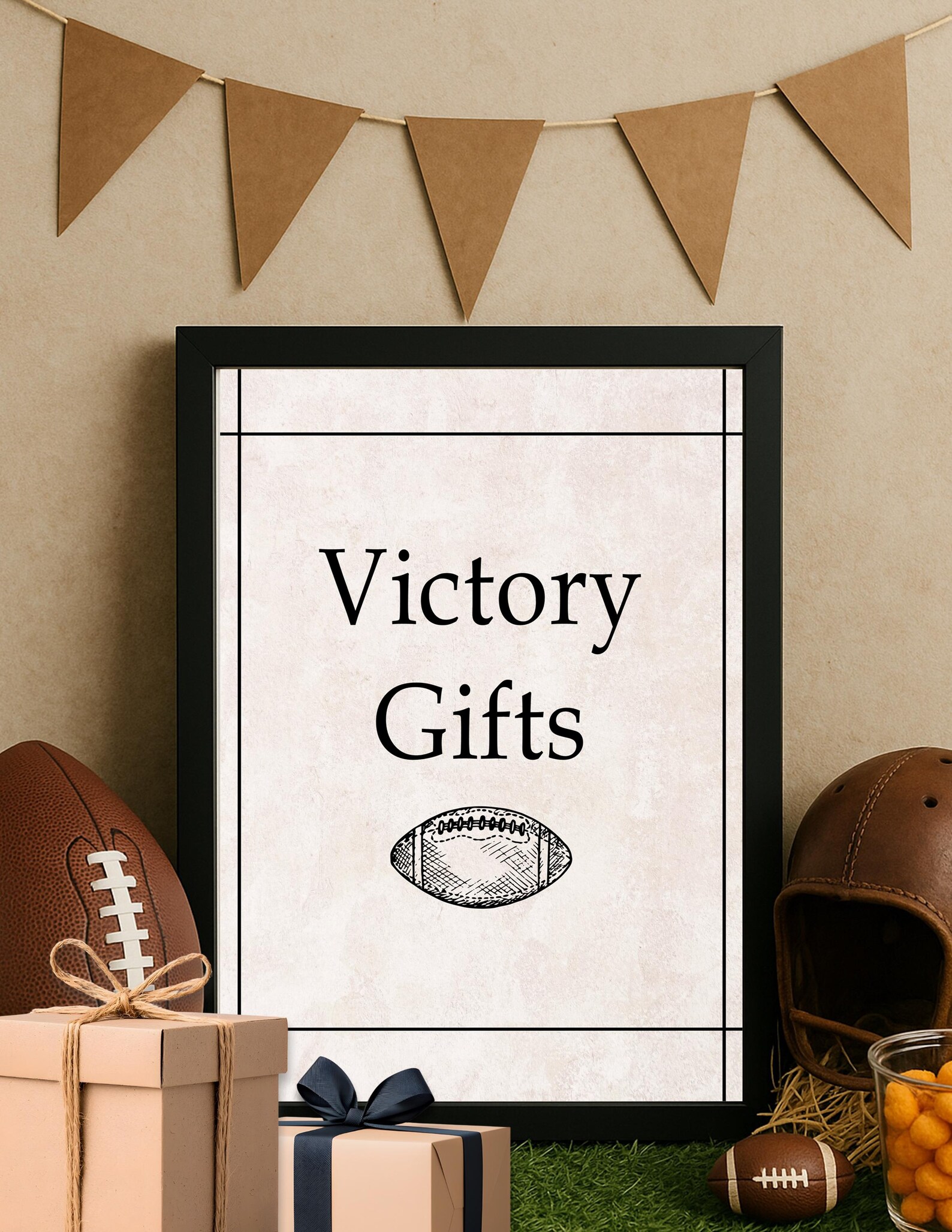 Football Party Signs Bundle | Game Day Decorations | Welcome Sign ...