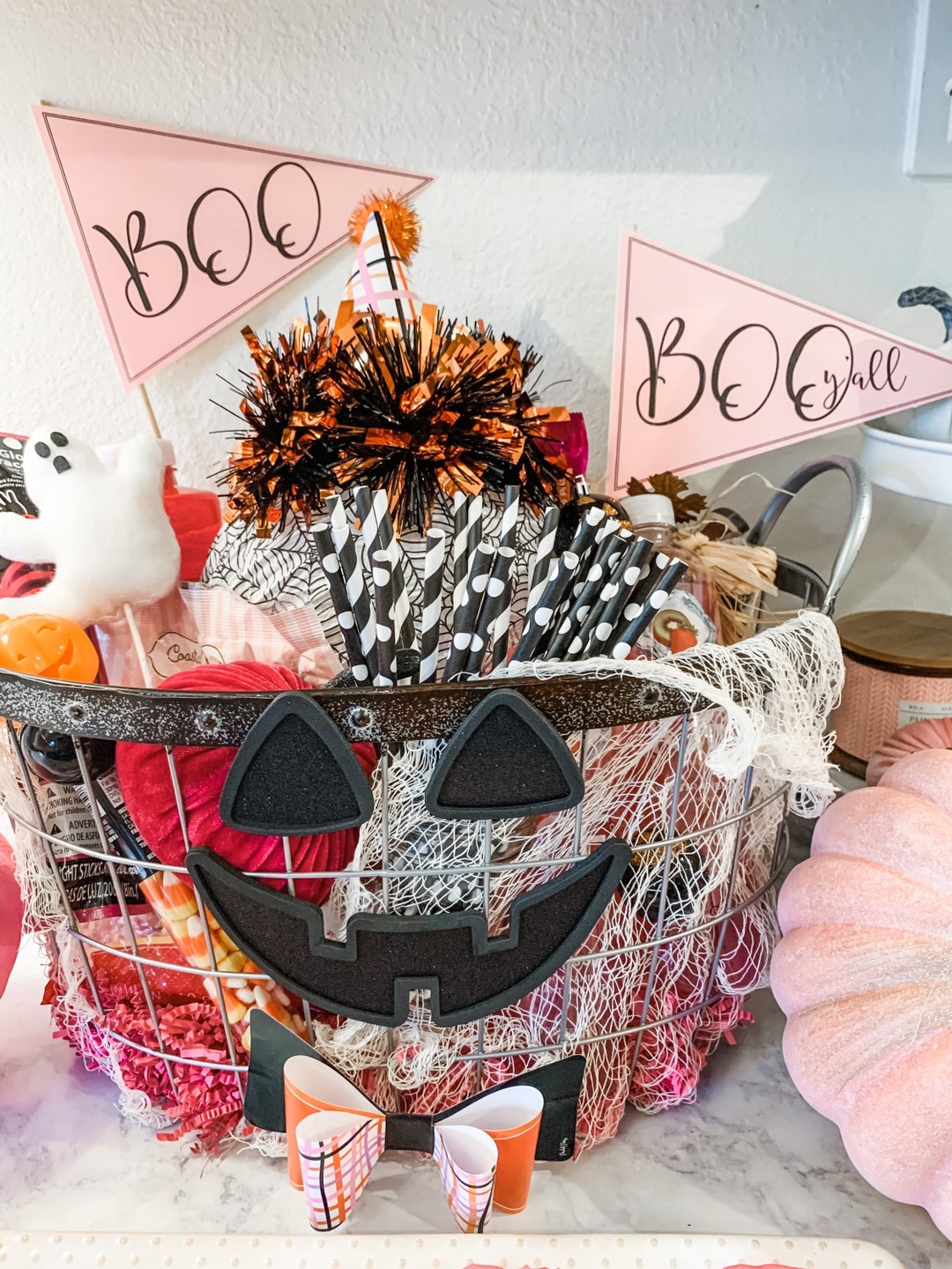 Printable BOO Basket Pennant, BOO Ya'll Printable Signs by ...