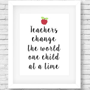 Printable Teacher Appreciation Wall Sign, Decor Print Art, Classroom or ...