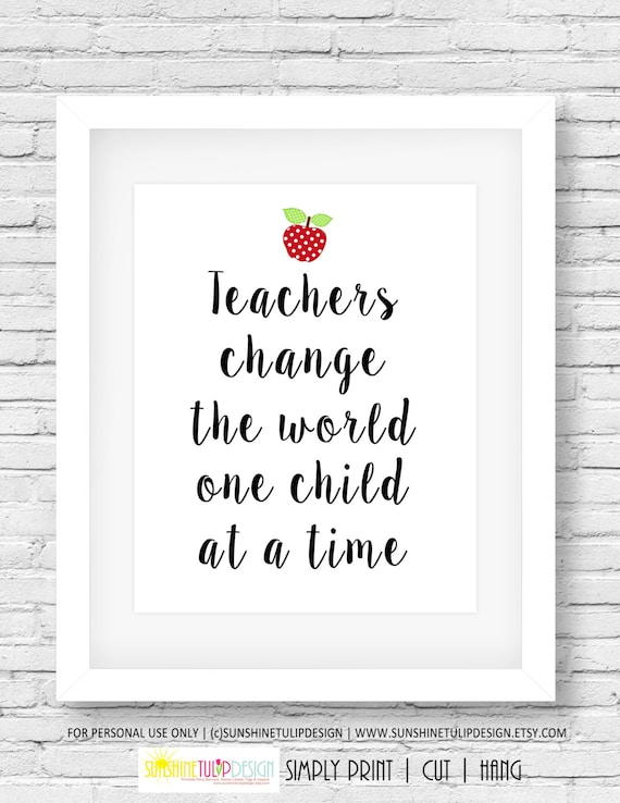 Printable Teacher Appreciation Wall sign, Decor Print Art, Classroom or ...