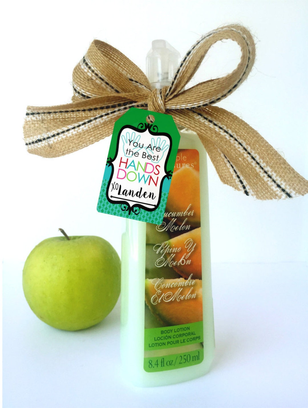 You Are the Best HANDS DOWN Printable Gift Tags, Lotion Gift Tags, Hand ...