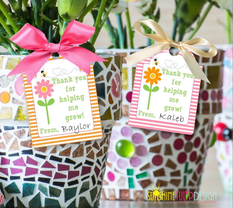 Teacher Appreciation Printable Gift Tags | Thank You for Helping Me ...