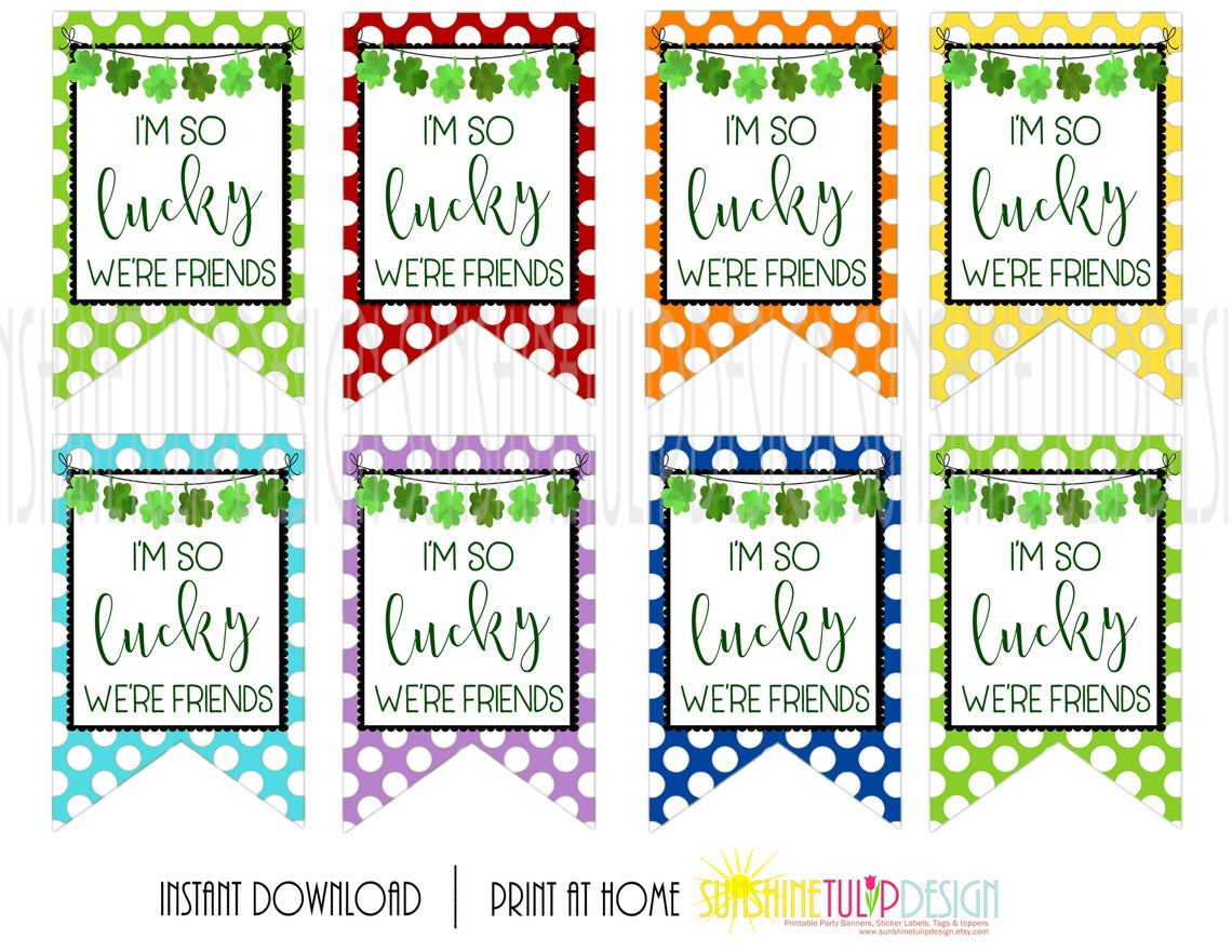 Printable St Patrick's Day Gift Tags I'm so Lucky - Etsy