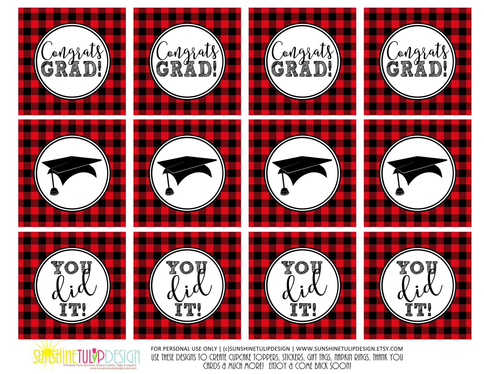 Printable High School Graduation, You Did It Graduation Decorations ...