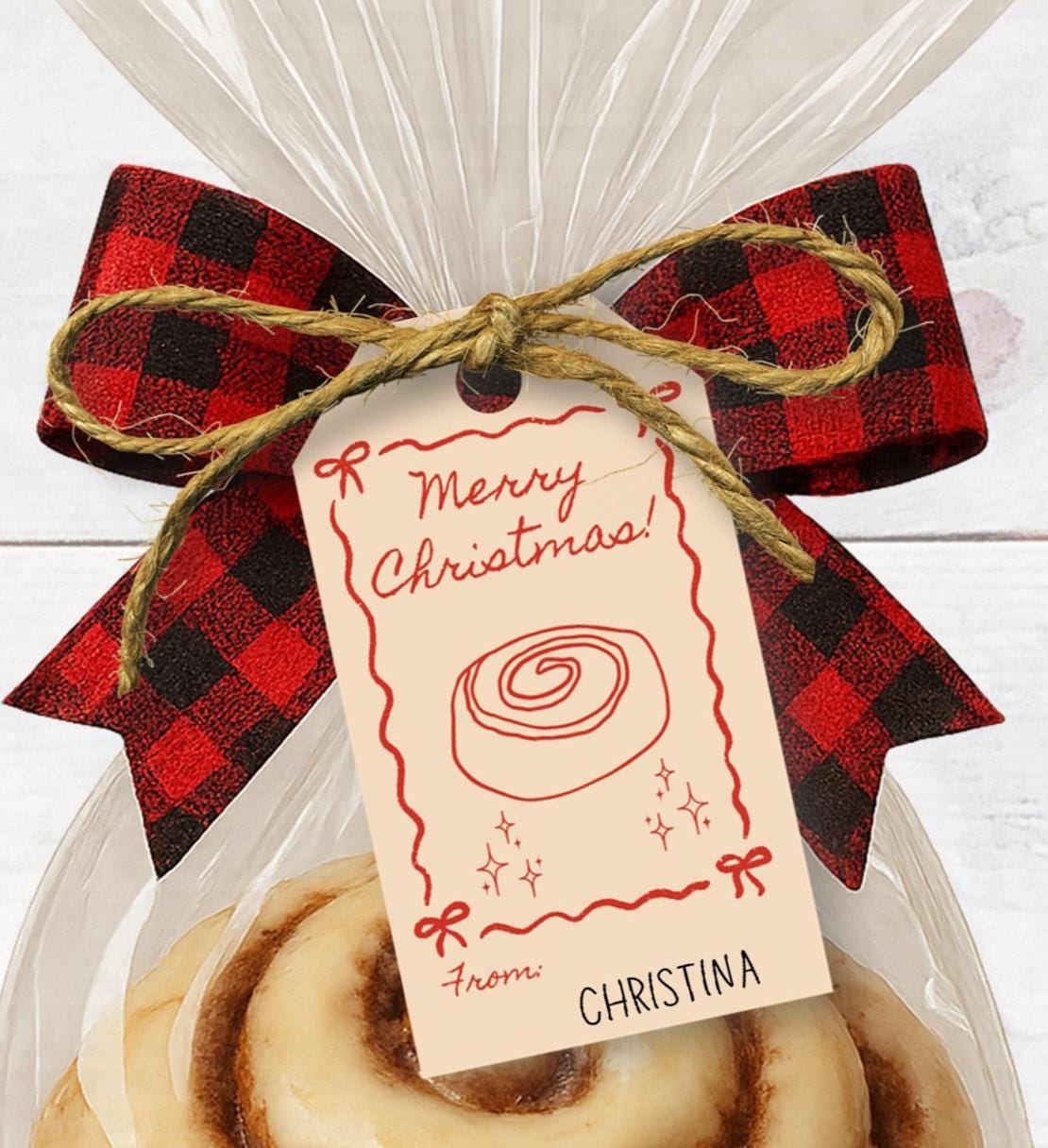 Printable Beige Red Bow Gift Tags, Christmas Gift Tags, Hand Drawn Gift ...