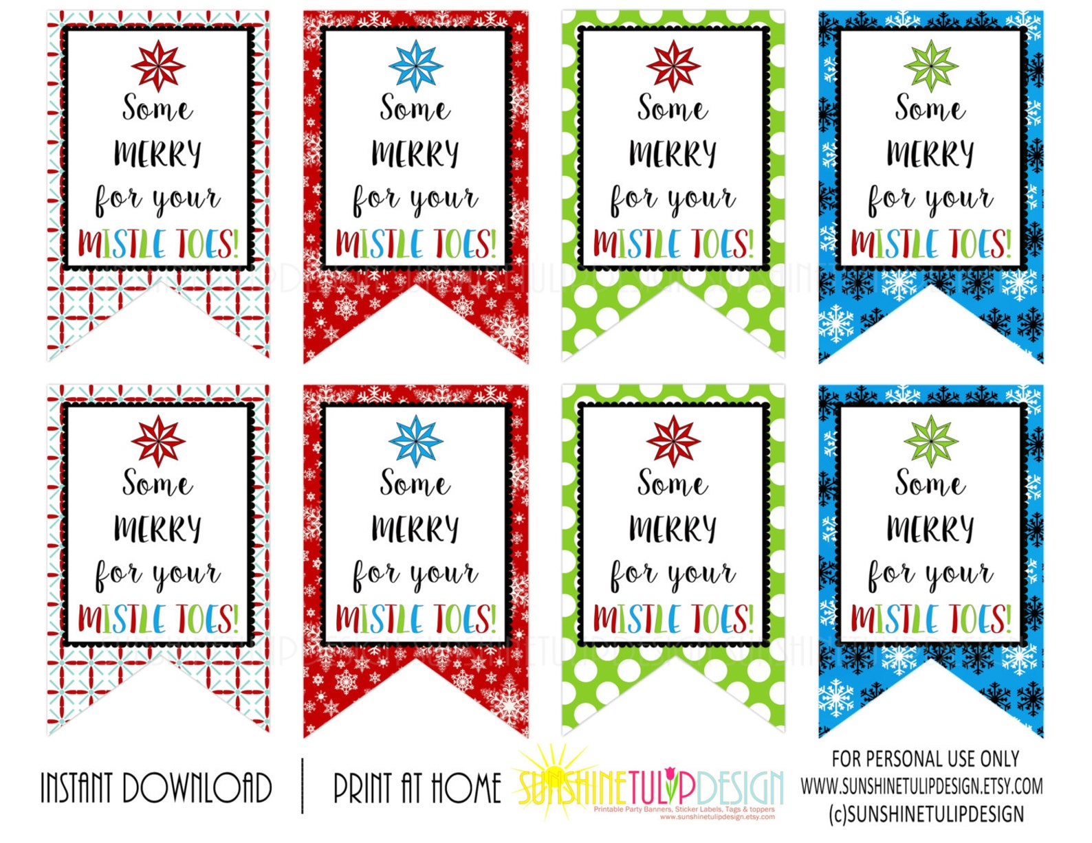 For Your Mistletoes Gift Tags, Printable Nail Polish Gift Tags ...