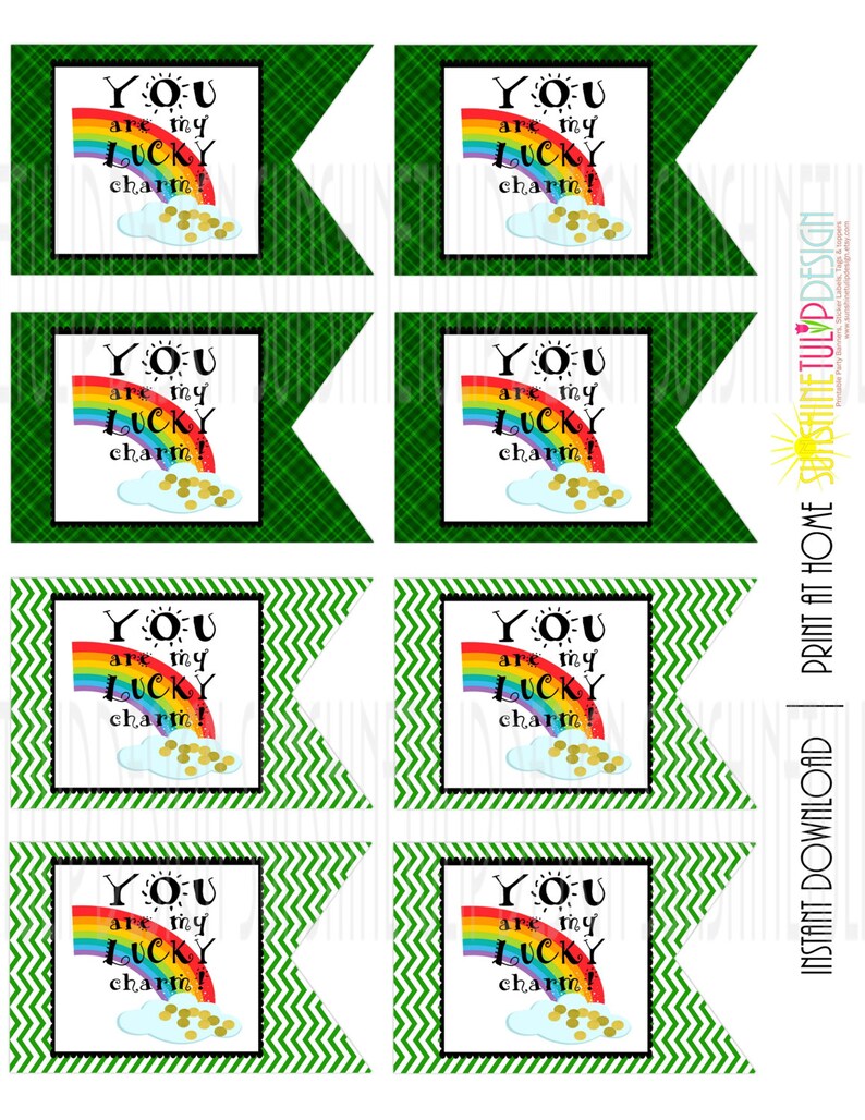 Printable St Patrick's Day Gift Tags, You Are My Lucky Charm Gift Tags ...