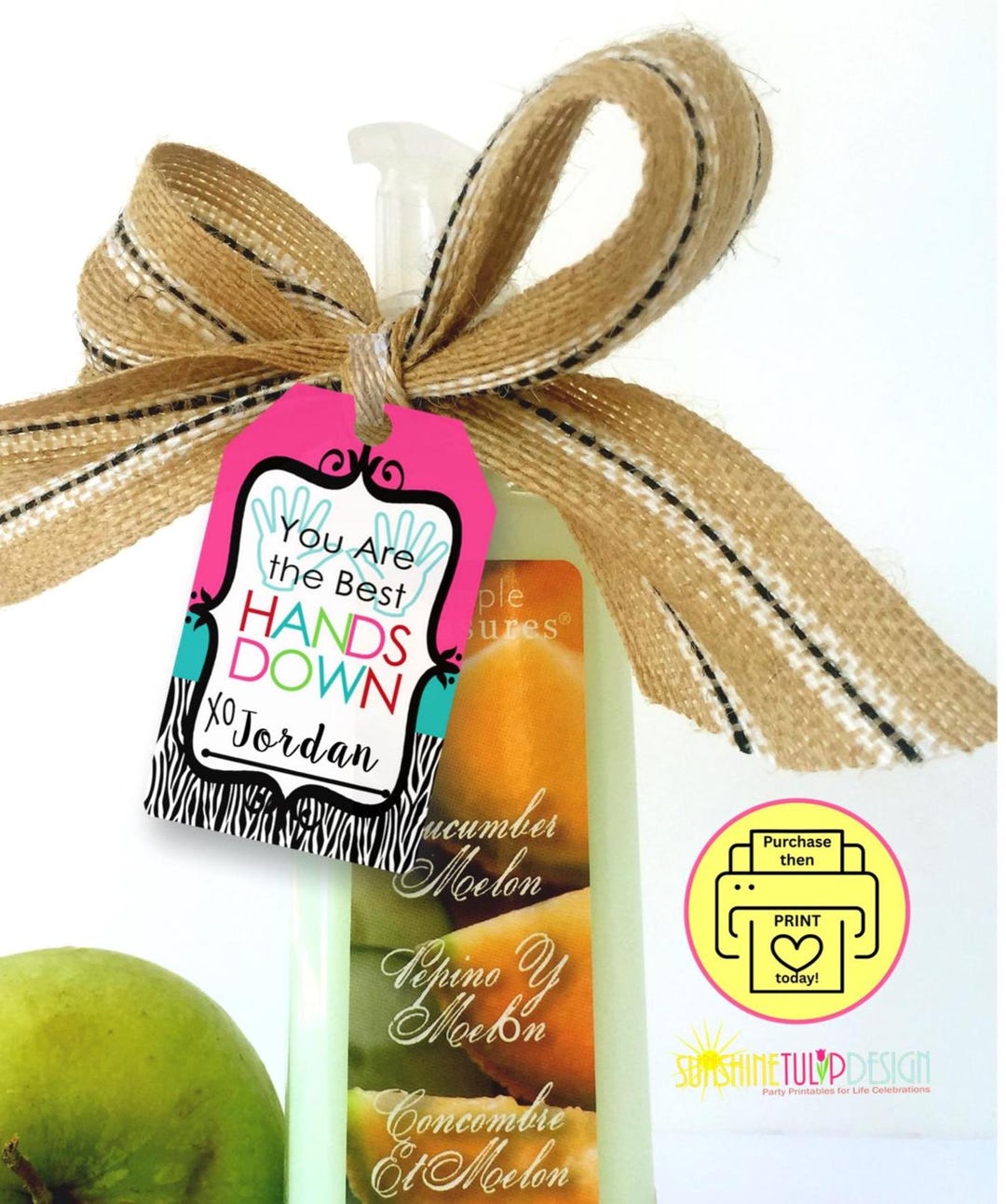 Printable You Are the Best HANDS DOWN Gift Tag, Printable Teacher ...