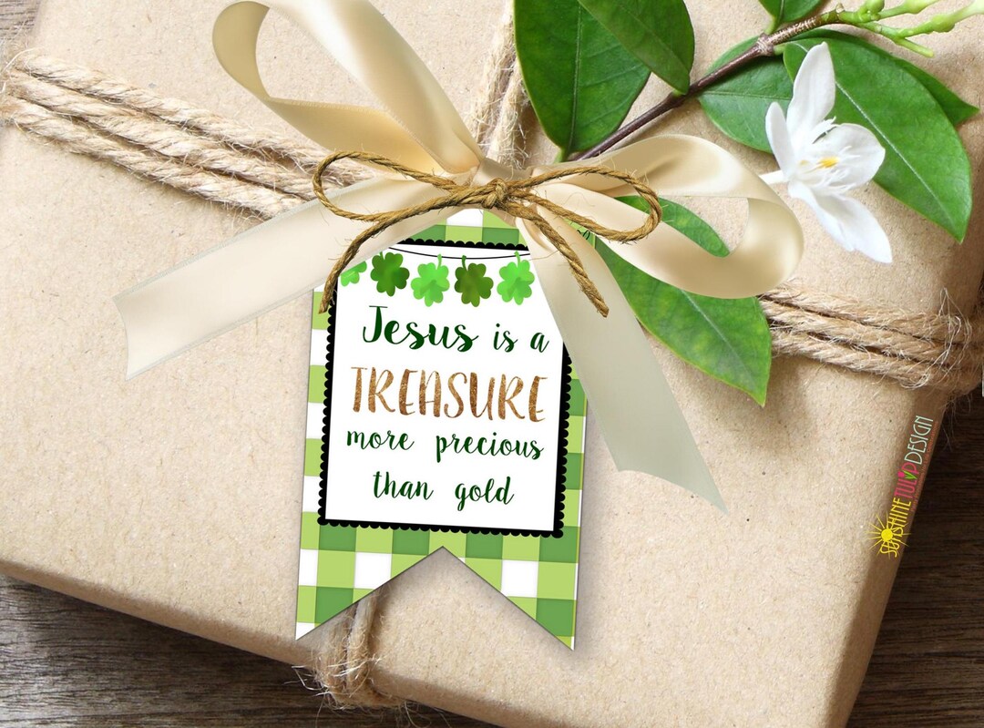 Printable St Patrick's Day Gift Tags | Christian Gift Tags | Jesus is a ...