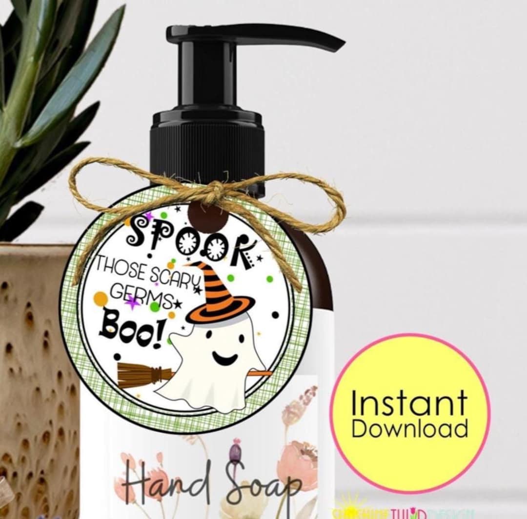 SPOOK Scary Germs Printable Tag | Printable Say Boo to Scary Germs ...