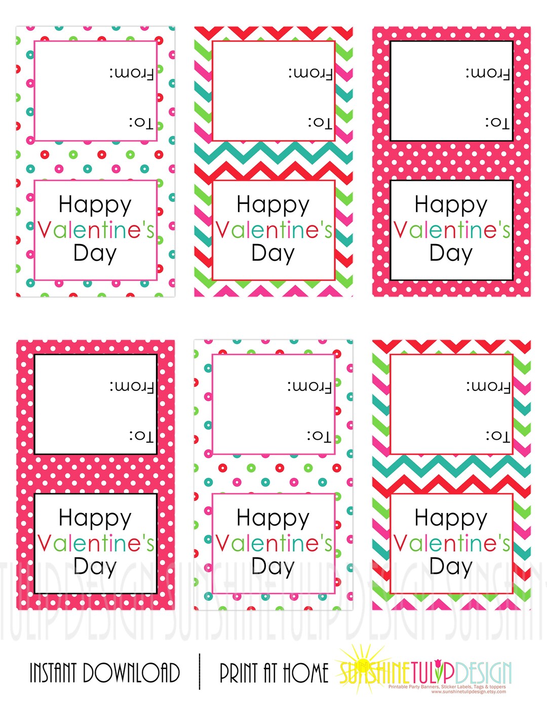 Printable Valentines Day Pretzel Bag Toppers, DIY Valentine's Day Bag ...