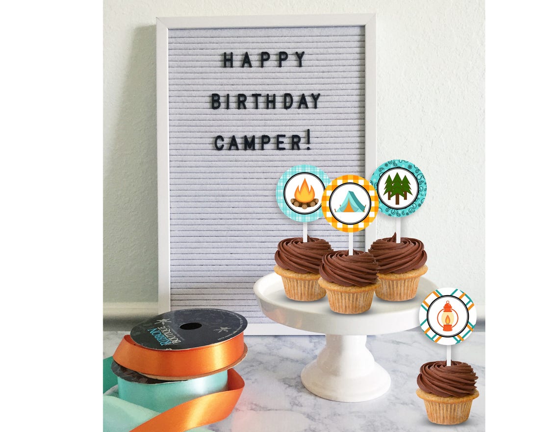 Printable Campout Birthday Party Collection Printable Camping | Etsy