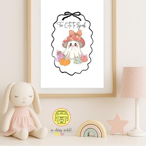 Too Cute to Spook Wall Art Set | Pastel Halloween Printable Decor ...