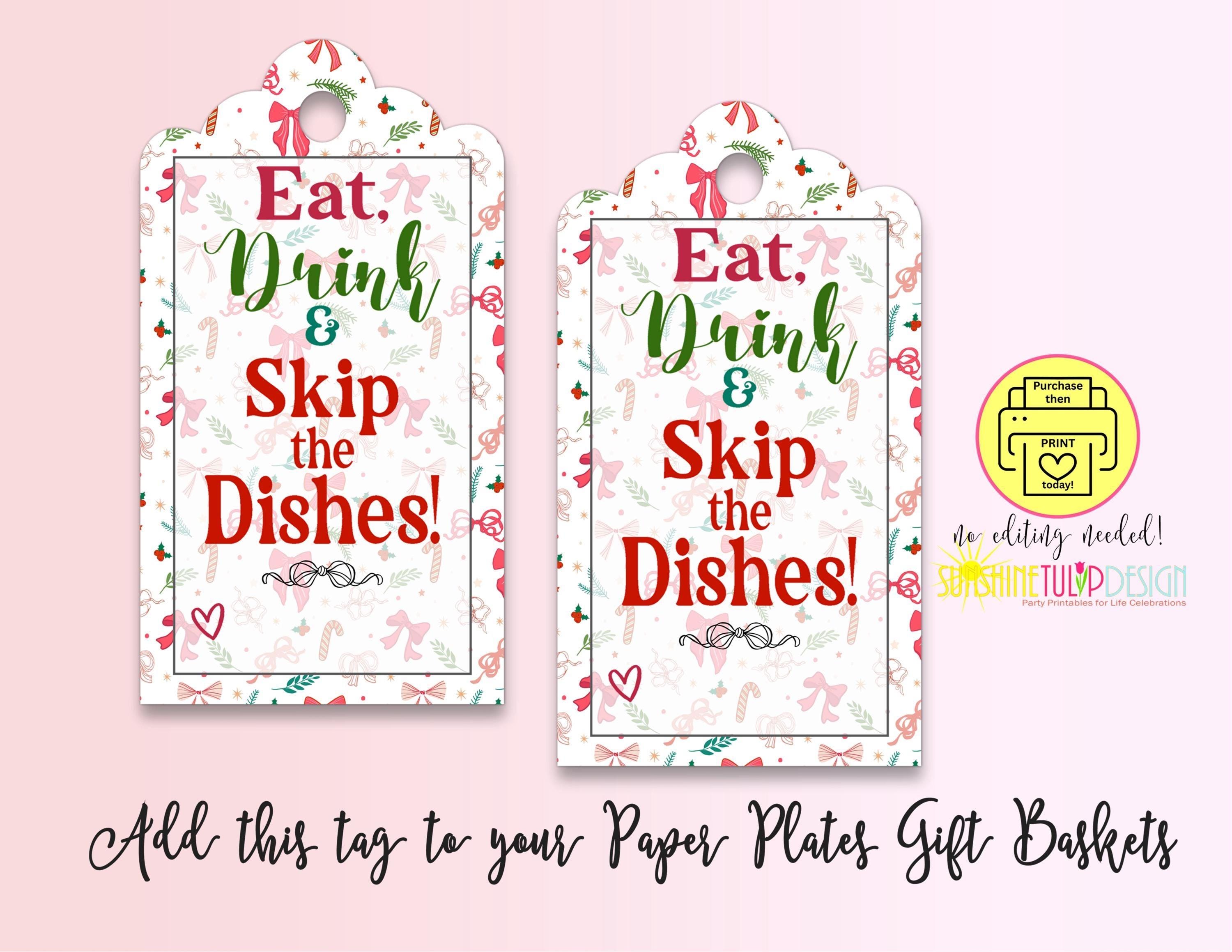 Paper Plates Christmas Gift Tag • Eat, Drink & Skip the Dishes ...