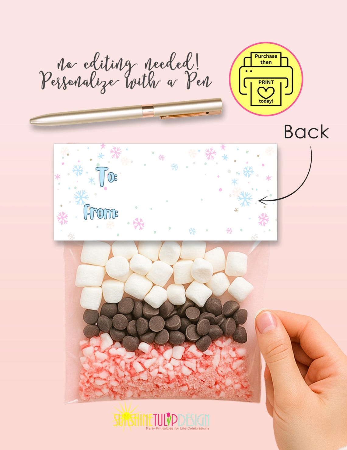 Cup of Cozy Snack Bag Topper • Hot Cocoa Treat Bag Topper Printable ...