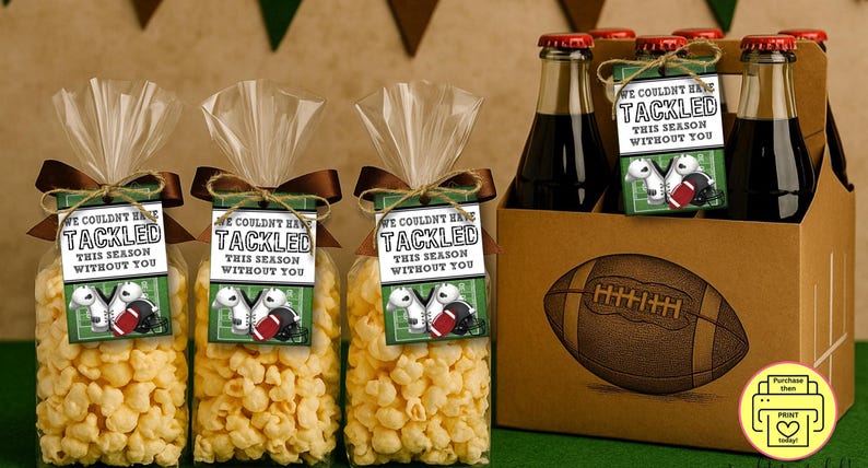Printable Football Thank You Tags | End of Season Football Tag ...