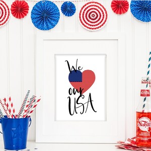 Printable 4th of July Decorations, Printable Patriotic Party ...