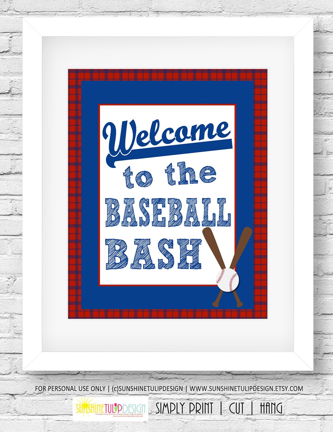Printable Baseball Sign Printable Baseball Birthday Sign - Etsy