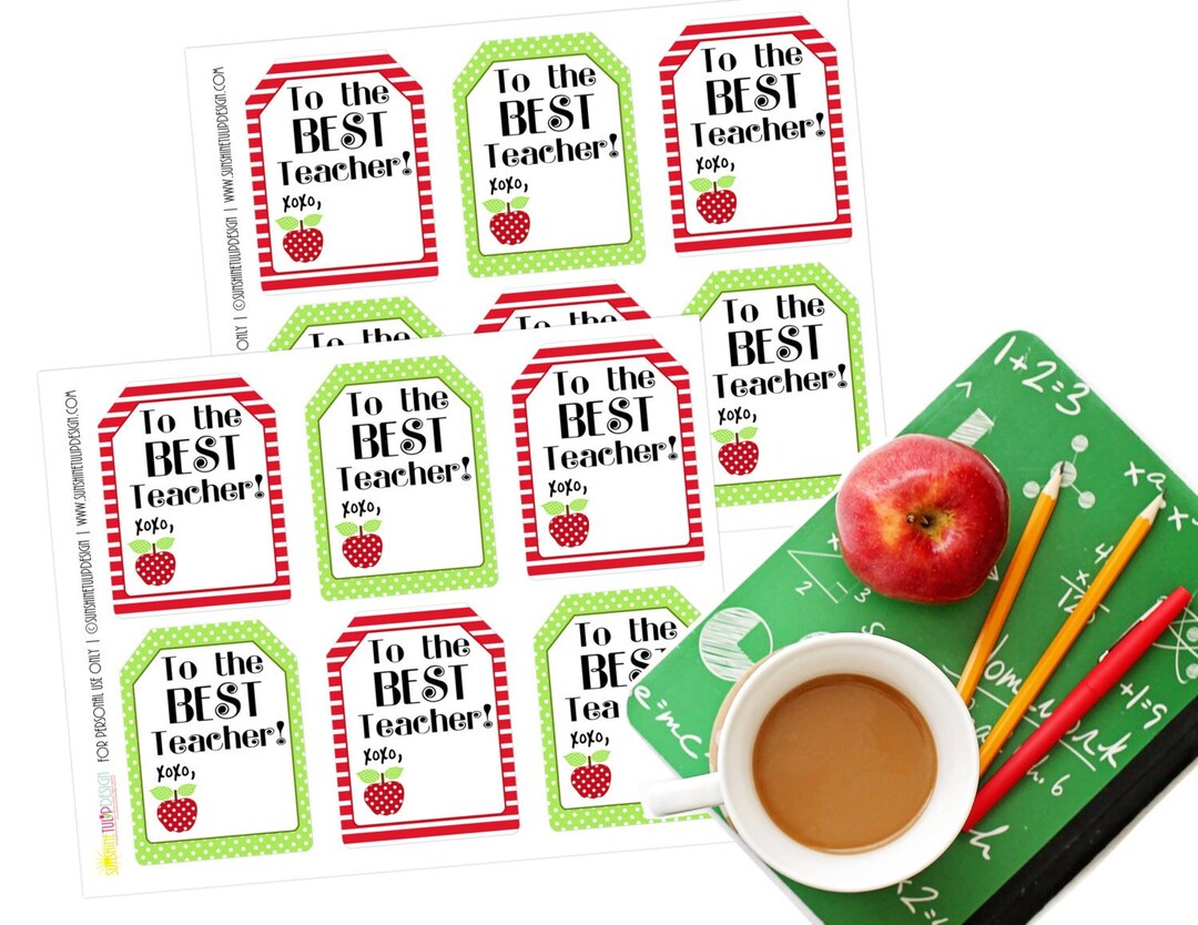 The Best Teacher Printable Gift Tags, Printable Teacher Appreciation ...
