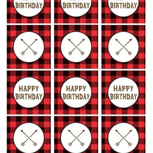 Printable Buffalo Plaid Birthday, Camping Birthday, Camp Birthday ...