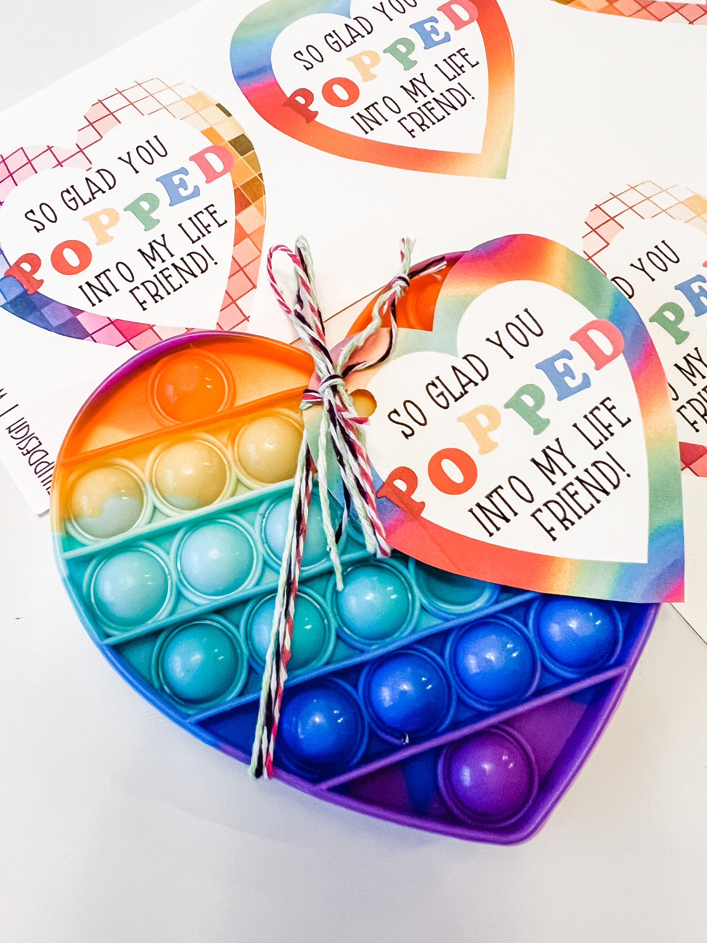 So Glad You Popped Into My Life Friend, Valentines Gift Tags, Printable ...