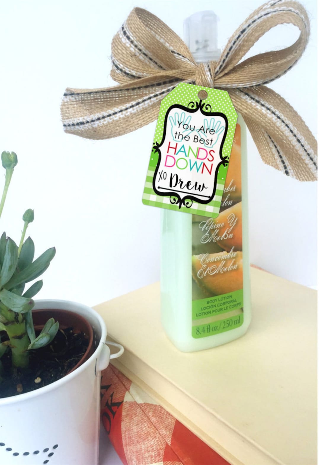 You Are the Best HANDS DOWN Printable Gift Tags, Buffalo Plaid Lotion ...