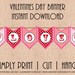 Printable Valentines Day Banner, Printable Chevron Polka Dot and ...