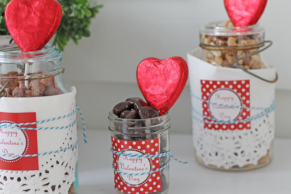 Printable Valentines Cupcake Toppers Happy Valentine's | Etsy