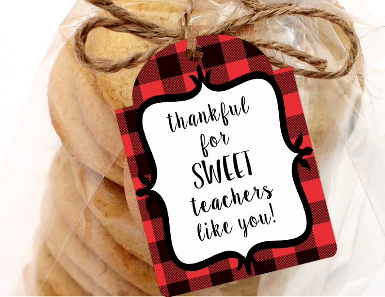 Teacher Appreciation Gift Tags, Printable Thankful for SWEET Teachers ...