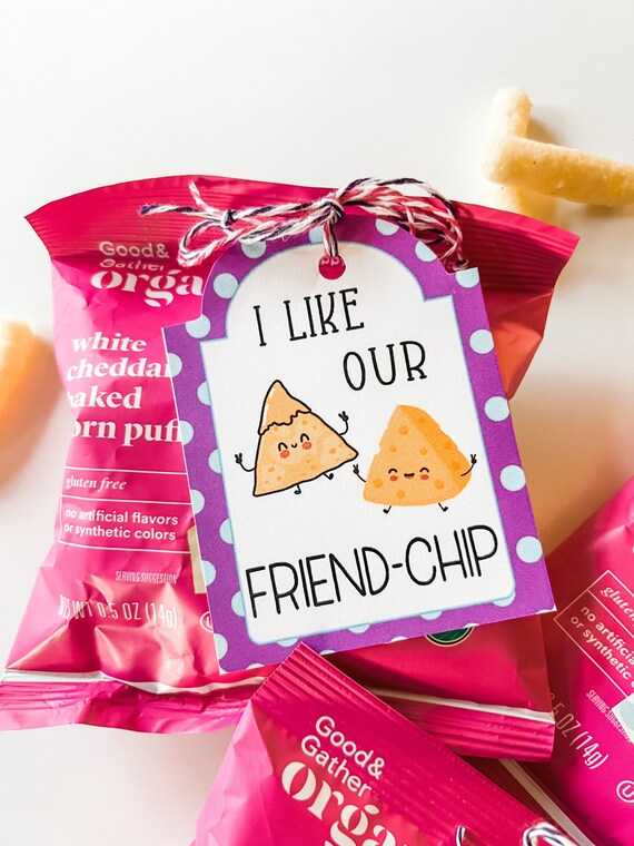 I like our friend-chip, Valentines Gift Tags, Printable Class Valentine ...