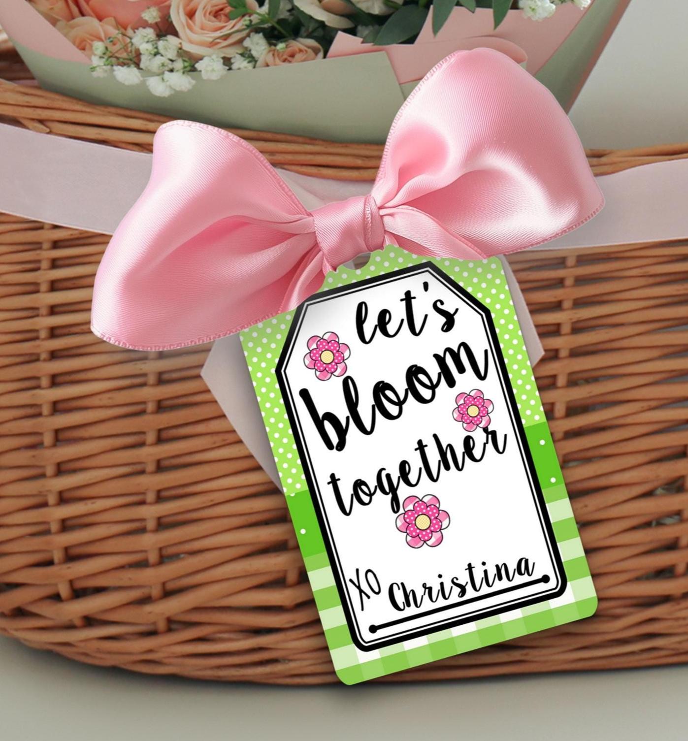 Let's Bloom Together Gift Tags, Welcome Back to School Tags, Printable ...