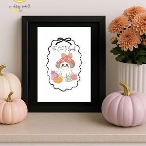 Too Cute to Spook Wall Art Set | Pastel Halloween Printable Decor ...