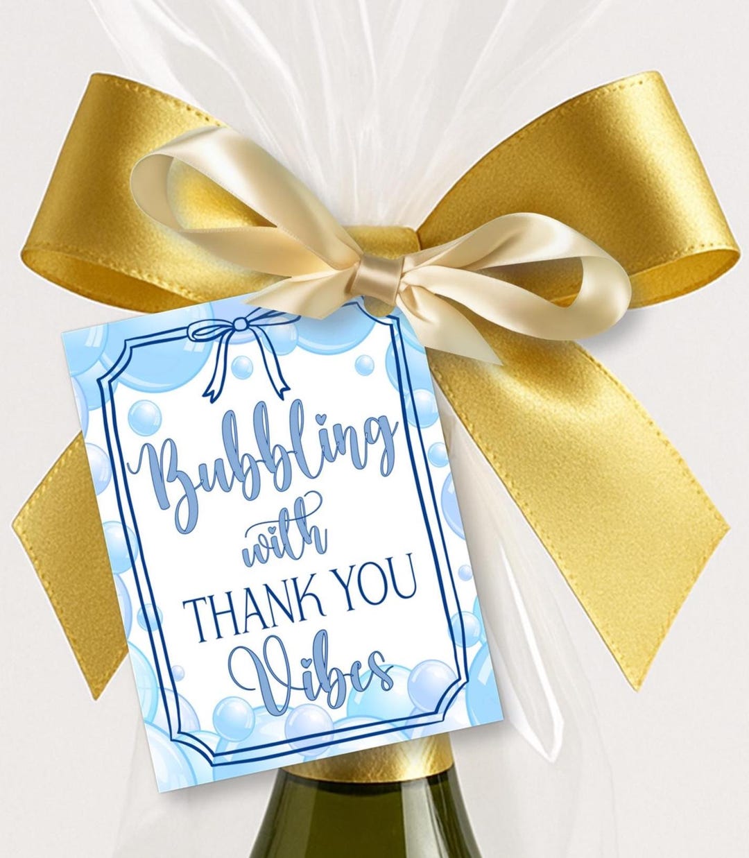 Printable Staff Gift Tag | Bubbling With THANK YOU Vibes | Bubble Gum ...