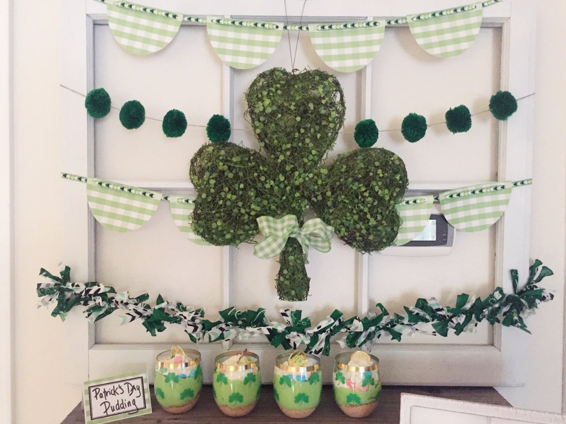 Printable Green Buffalo Plaid Banner Printable Buffalo Plaid - Etsy