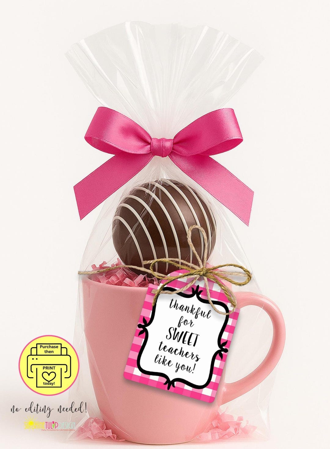 Teacher Appreciation Gift Tag, Printable Thankful for SWEET Teachers ...
