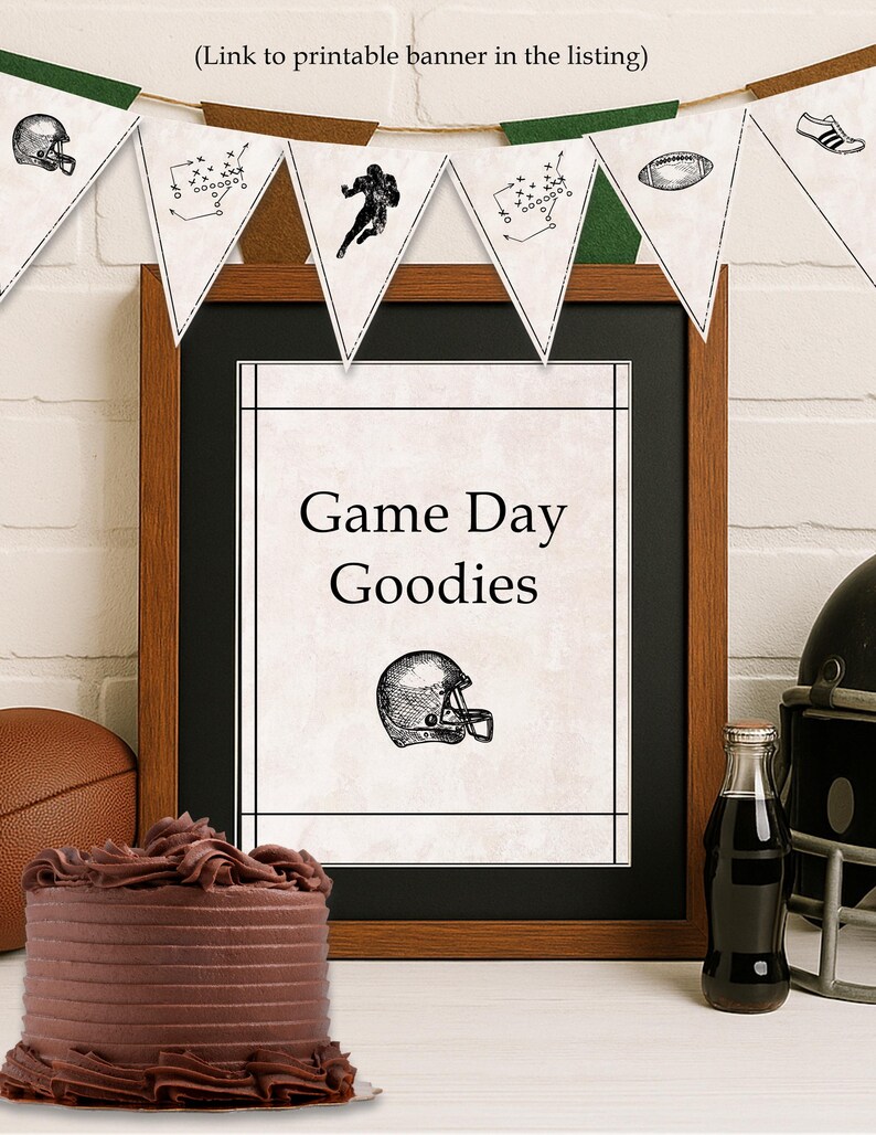 Football Party Signs Bundle | Game Day Decorations | Welcome Sign ...