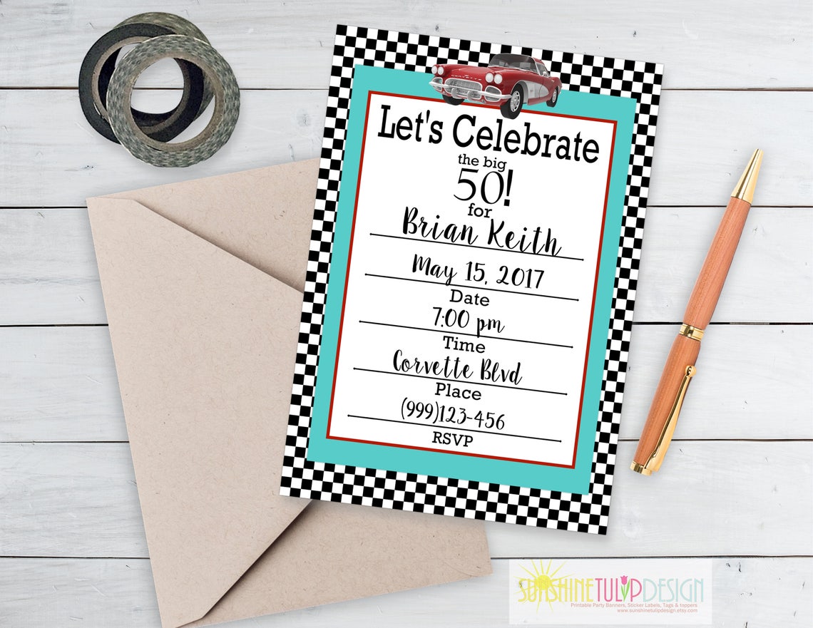 Printable 50th Birthday Party Collection Printable 50th Fast - Etsy