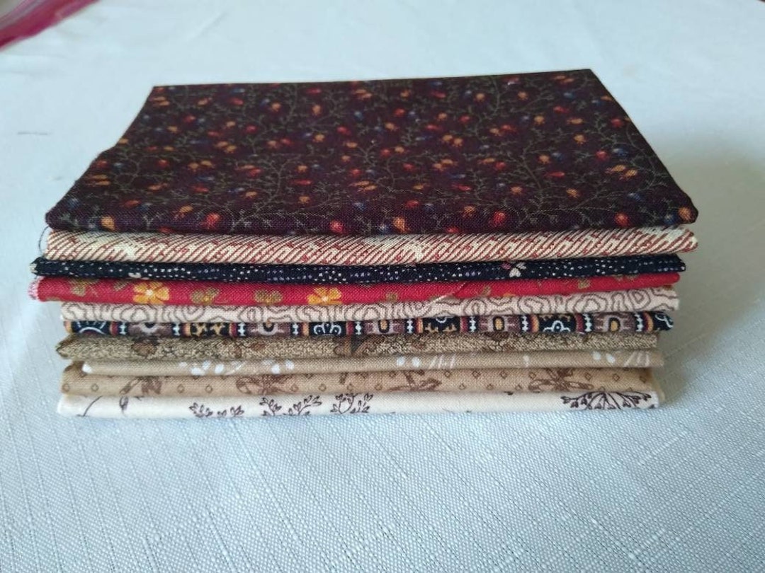 10 Fat Eights Bundle, Assorted Fabrics From Moda, Jo Morton, Kansas ...