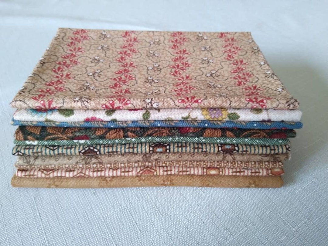 10 Fat Eights Bundle, All 100% Cotton, 10 Assorted Fabrics From Moda ...