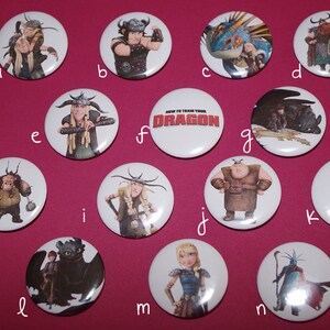 How to Train Your Dragon Pin Buttons 37 Mm/1,46 - Etsy