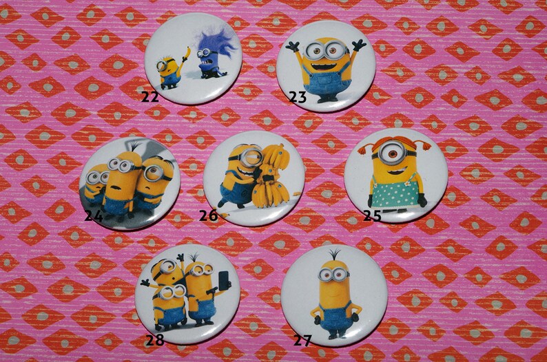 Minions Pin Buttons 37 Mm/1,46 - Etsy